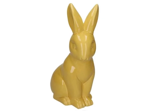 Figurka Zając Ceramiczny 31cm - Żółty - ALPHA DAN Dekoracje
